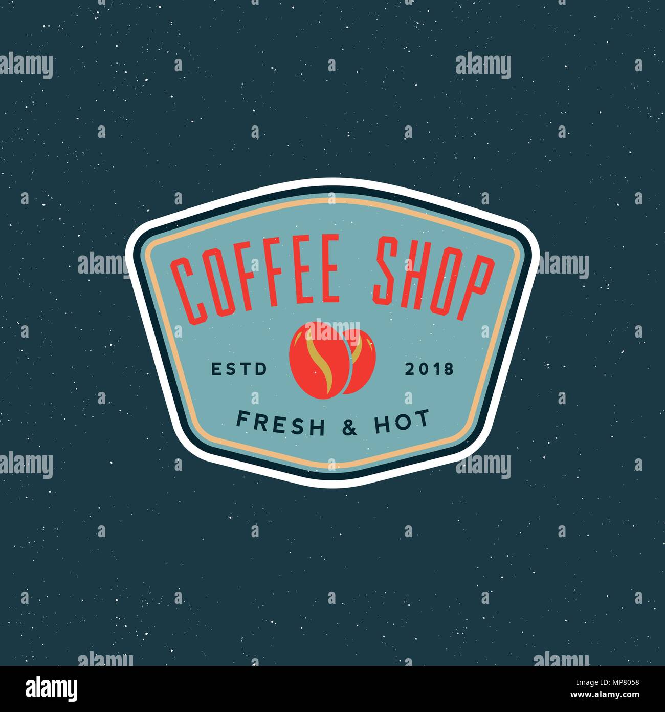 modern vintage coffee shop label. vector illustration Stock Vector ...