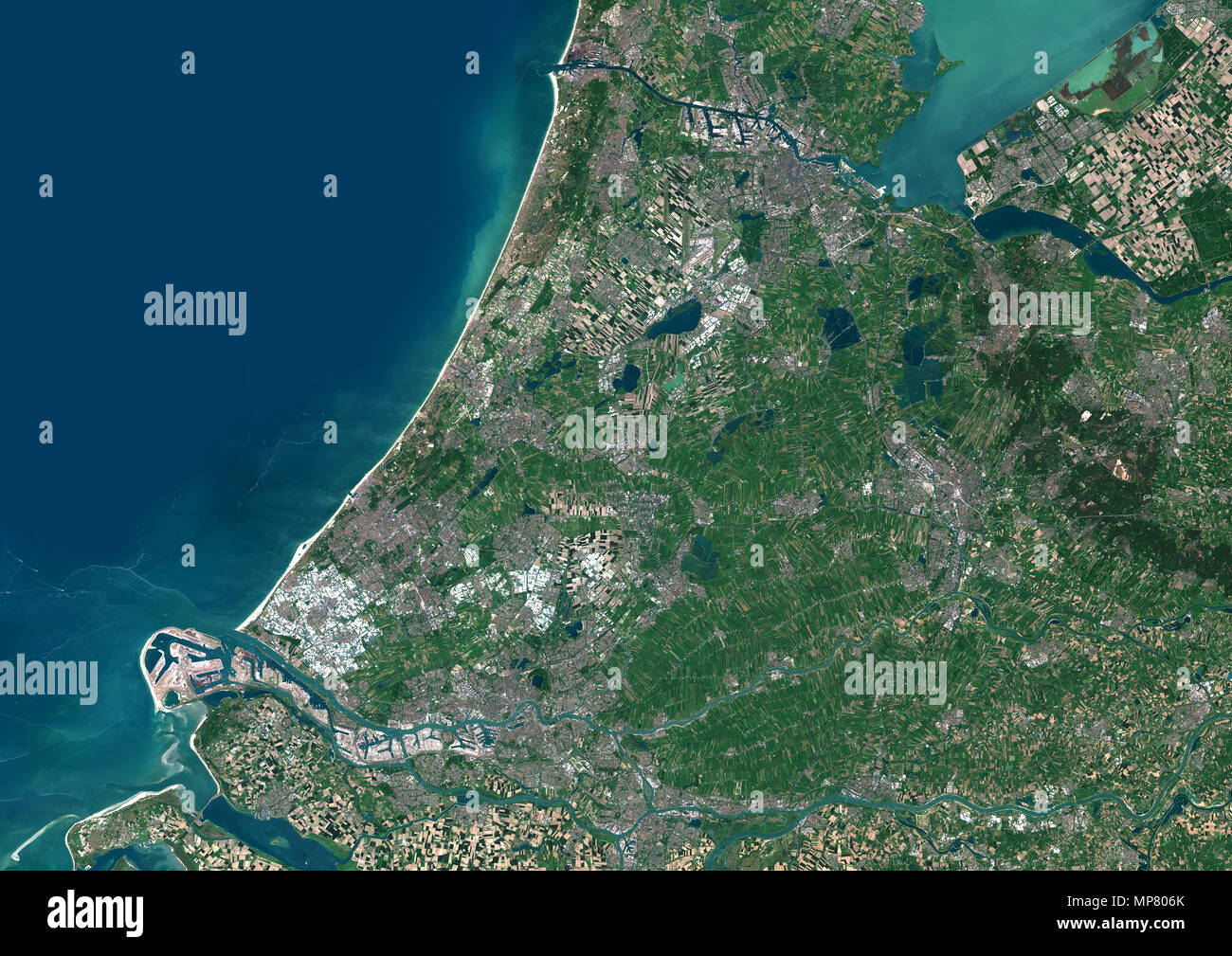 Polders netherlands satellite image hi-res stock photography and images ...
