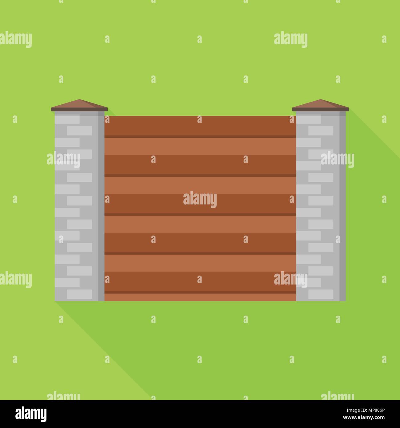 Stone garden boundary wall Stock Vector Images - Alamy