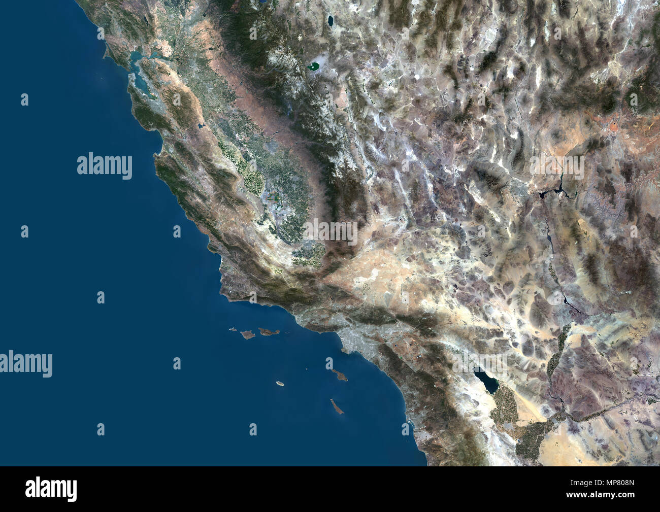 Los angeles california satellite image hi-res stock photography and ...