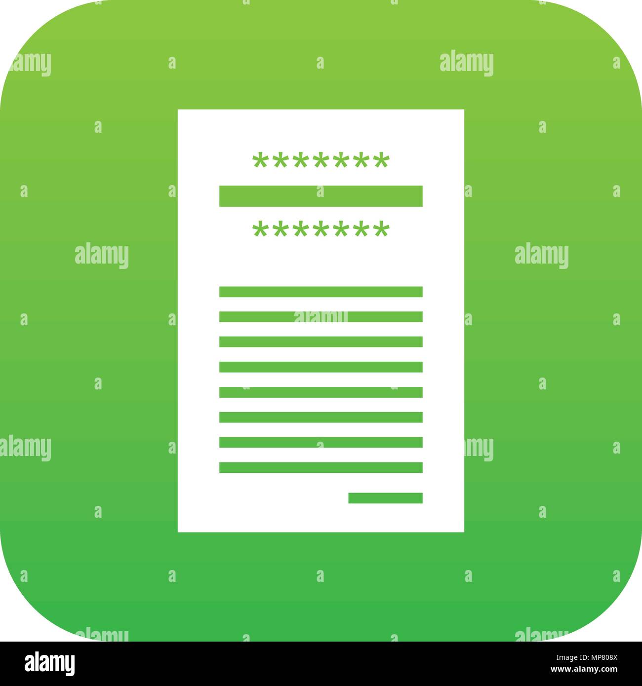Sales printed receipt icon digital green Stock Vector Image & Art - Alamy