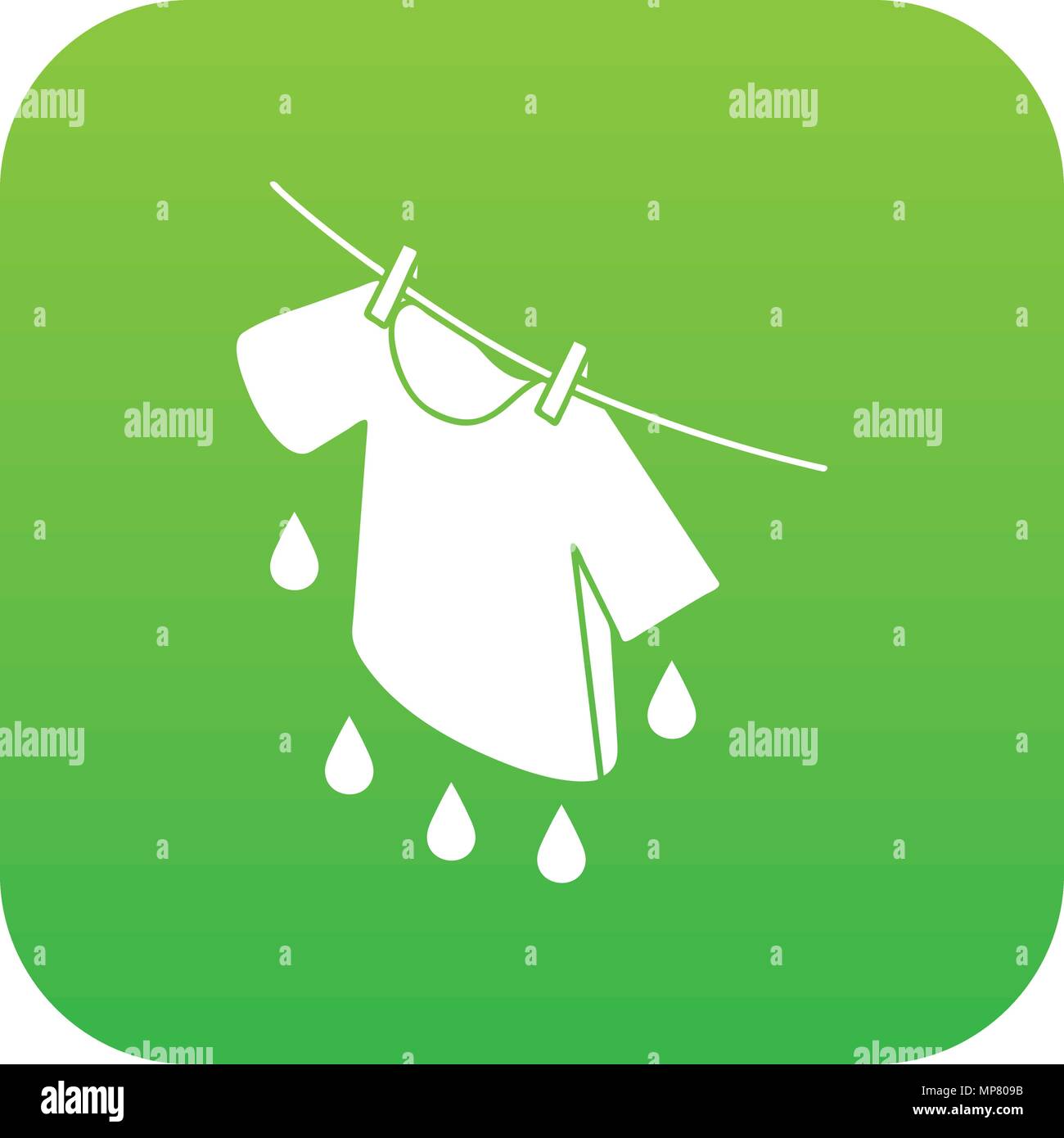 Shirt drying icon green vector Stock Vector Image & Art - Alamy