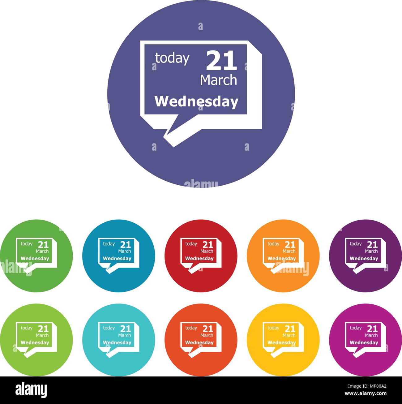 Wednesday calendar icon, simple style Stock Vector Image & Art - Alamy