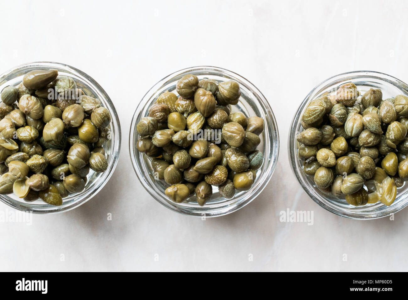 Edible Capers in Glass Bowl Ready to Eat. Organic Food Stock Photo - Alamy