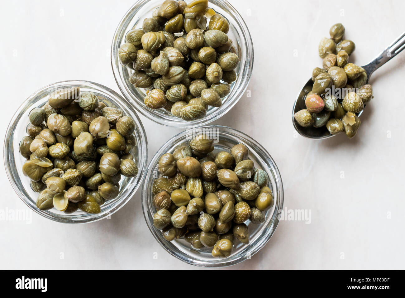 Edible Capers in Glass Bowl Ready to Eat. Organic Food Stock Photo - Alamy