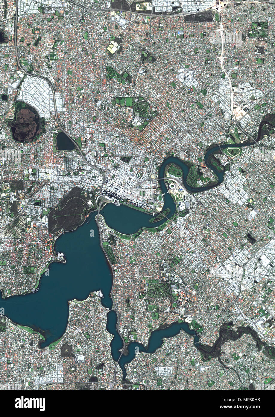 Perth city satellite view hi-res stock photography and images - Alamy
