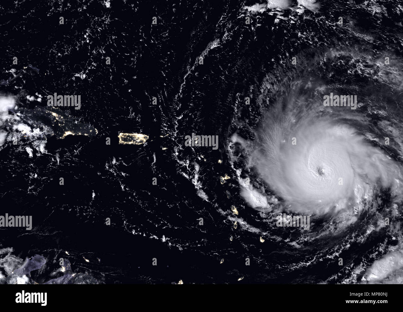 Hurricane Irma over the Caribbean in 2017 Stock Photo - Alamy
