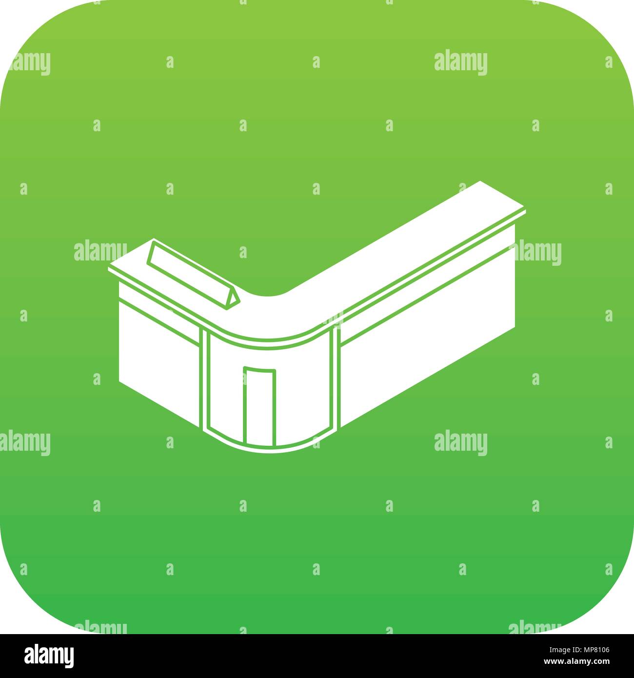 Reception table icon green vector Stock Vector Image & Art - Alamy