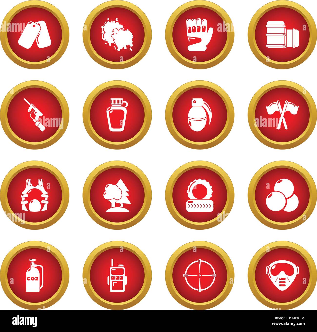 Hand paintball grenade icon Stock Vector Images - Alamy