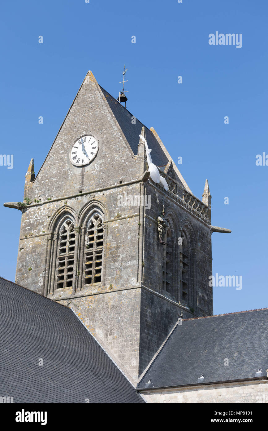 Sainte-Mere-Eglise, Normandy, France, May 15, 2018 DDAY Memorial for ...