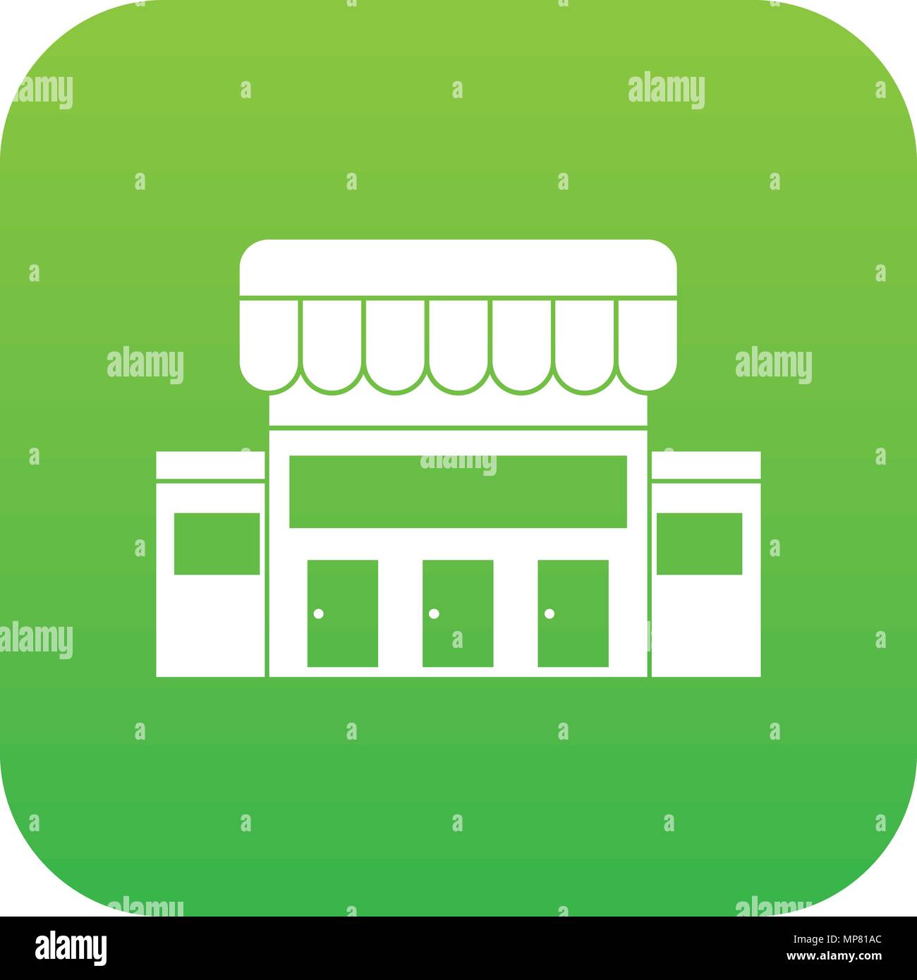 Supermarket building icon digital green Stock Vector Image & Art - Alamy