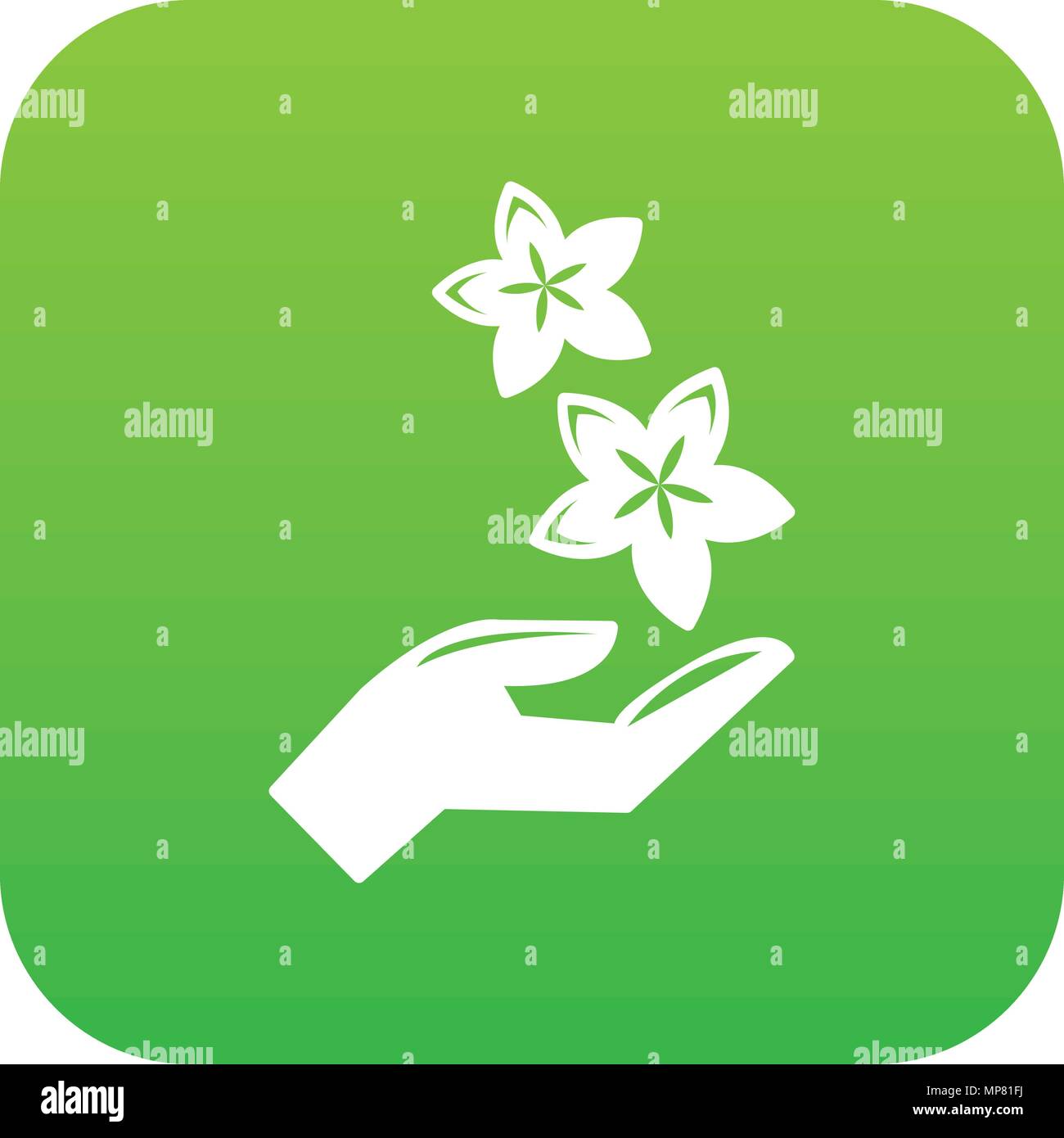 Spa hand care icon green vector Stock Vector Image & Art - Alamy