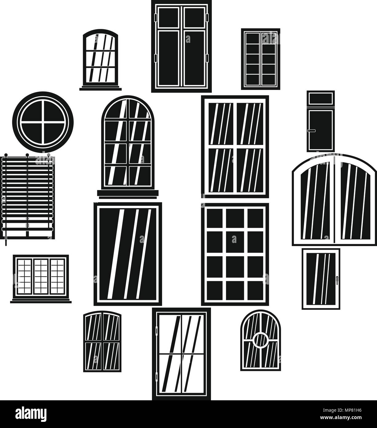 Icons collection with simple forms hi-res stock photography and images ...