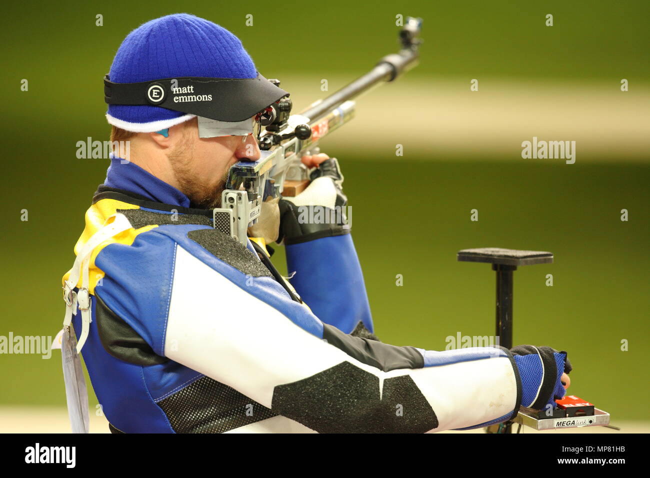 ISSF World Cup Men's 50m Rifle 3 Position's Final, Matthew Emmons of ...