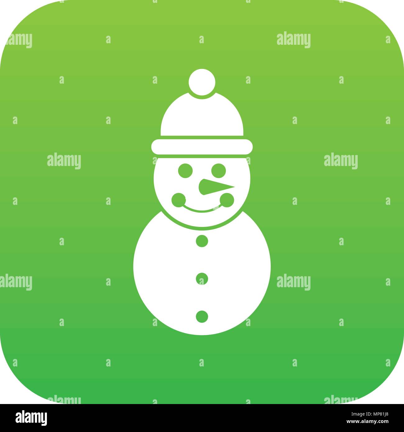 Snowman icon digital green Stock Vector Image & Art - Alamy