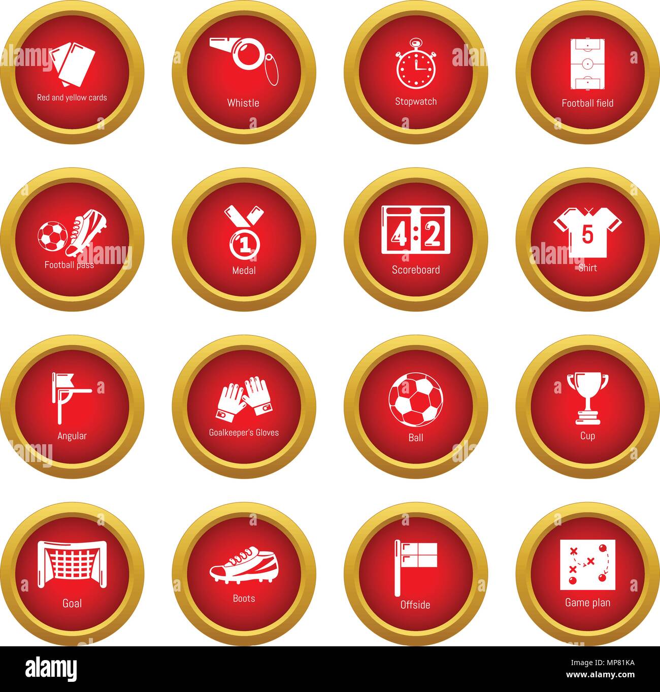 Soccer football icons set, simple style Stock Vector Image & Art - Alamy