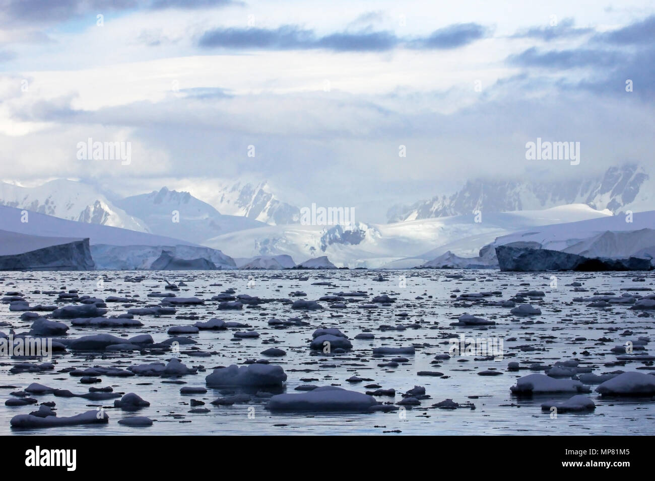 Antarctica landscape, icebergs, mountains and ocean Stock Photo - Alamy