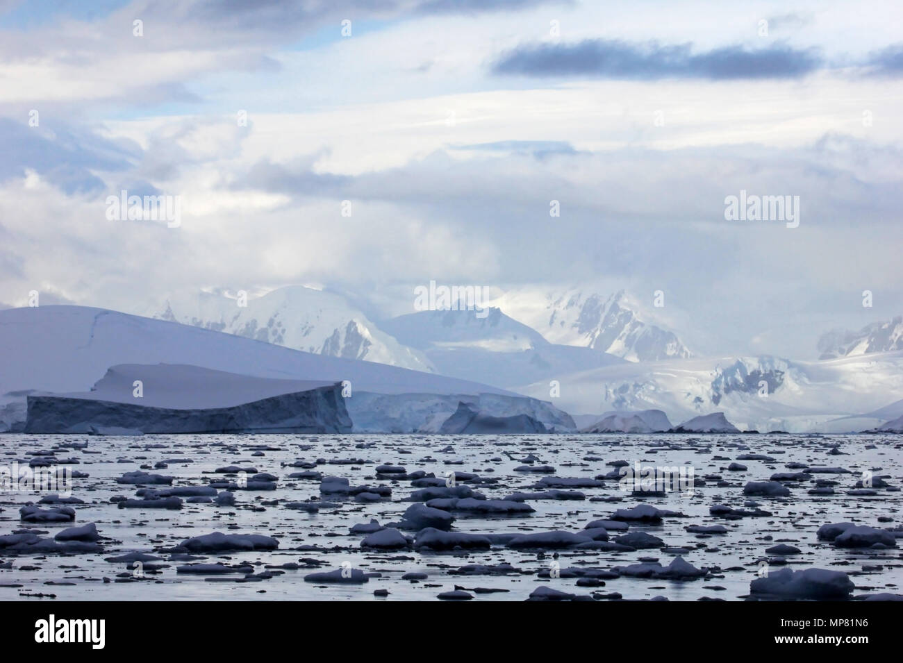 Antarctica landscape, icebergs, mountains and ocean Stock Photo - Alamy