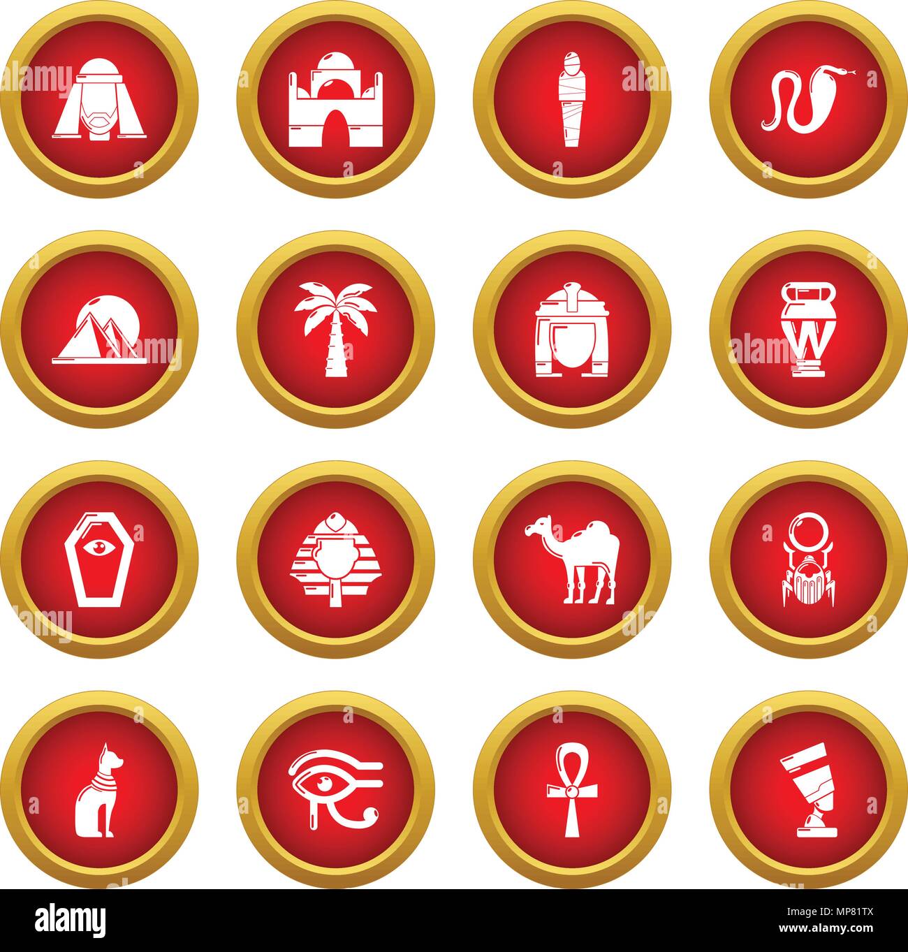 Egypt travel icons set, simple style Stock Vector Image & Art - Alamy