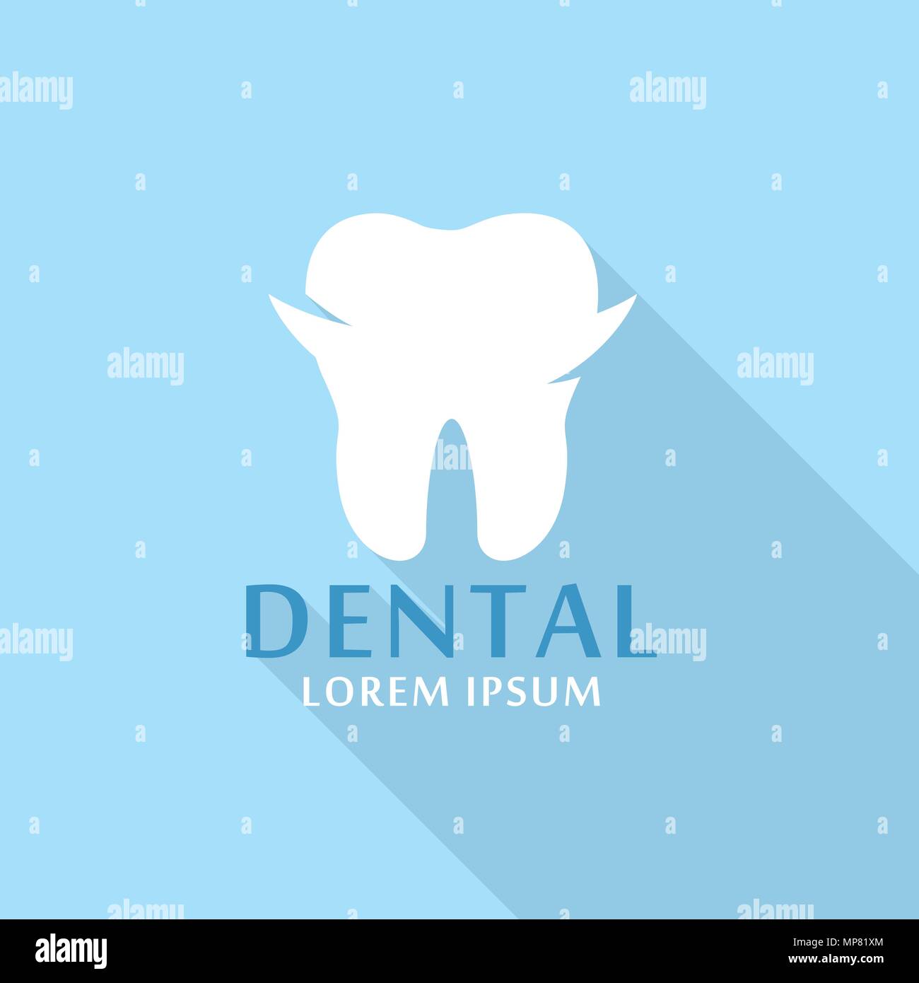 White dental logo icon, flat style Stock Vector Image & Art - Alamy