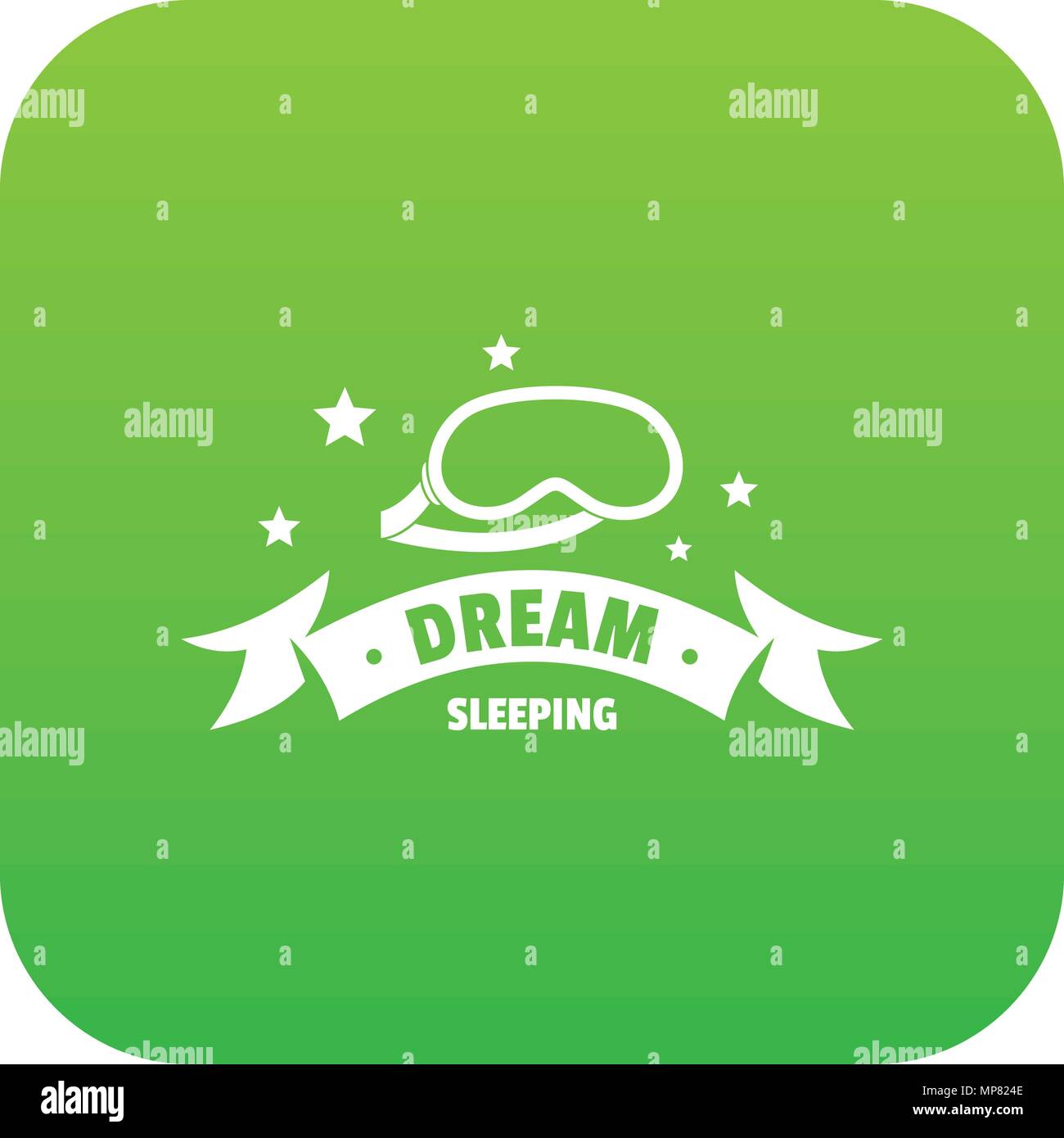 Sleeping icon green vector Stock Vector Image & Art - Alamy