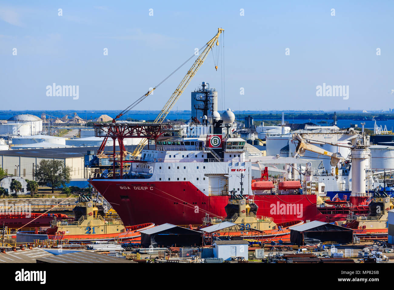 Industrial Ship in Dry Dock in Tampa Stock Photo - Alamy