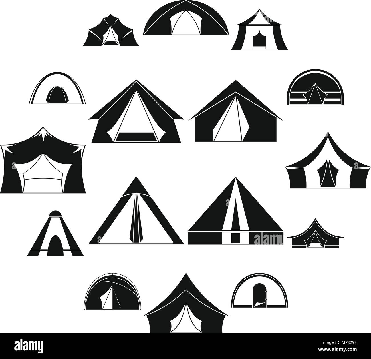 Tent forms icons set, simple style Stock Vector Image & Art - Alamy