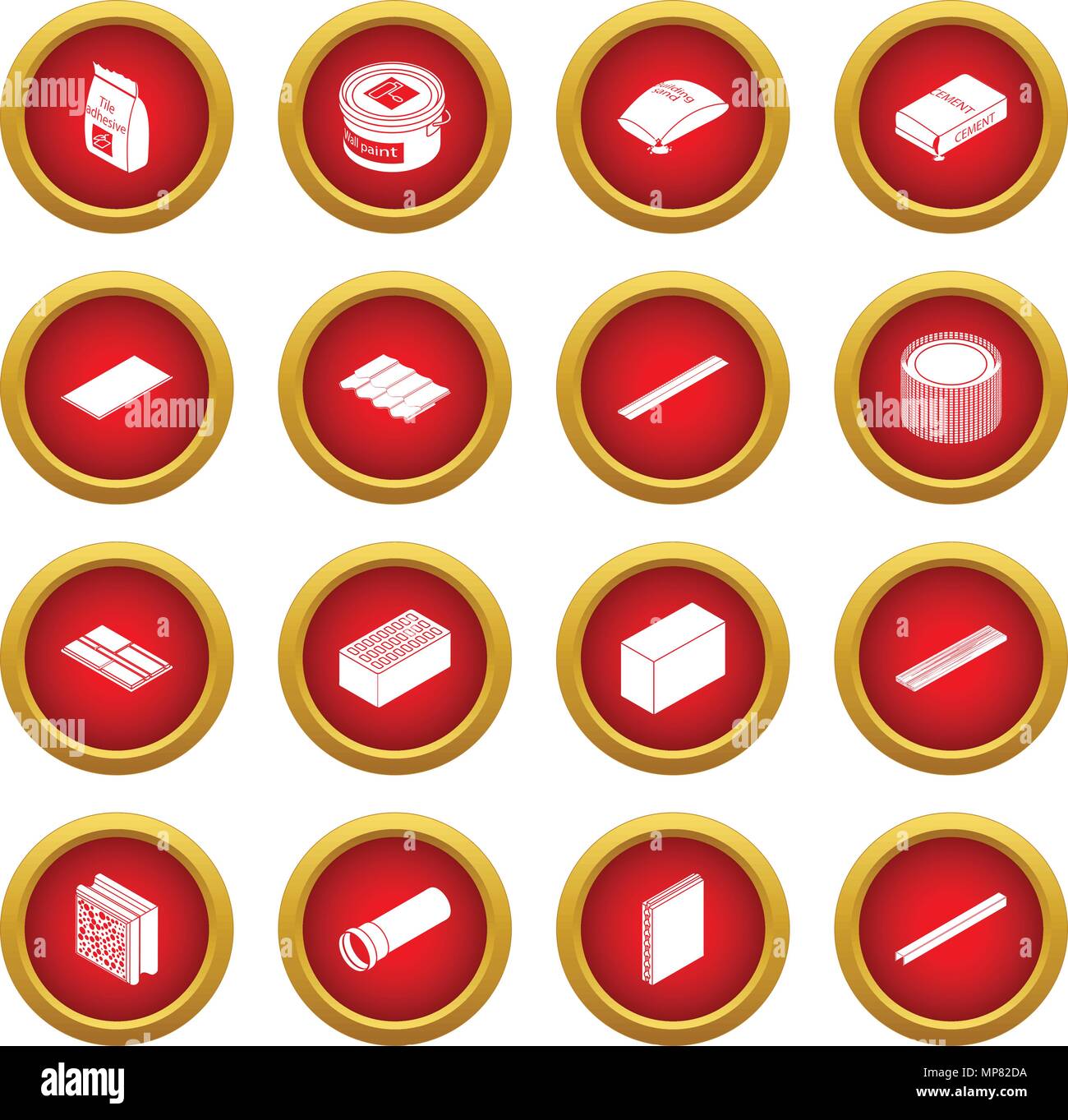 Building materials icons set, simple style Stock Vector Image & Art - Alamy