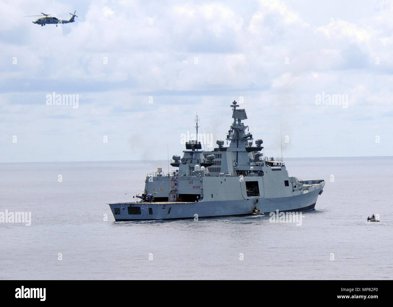 Indian Navy Shivalik-class stealth multi-role frigate ship INS Satpura ...