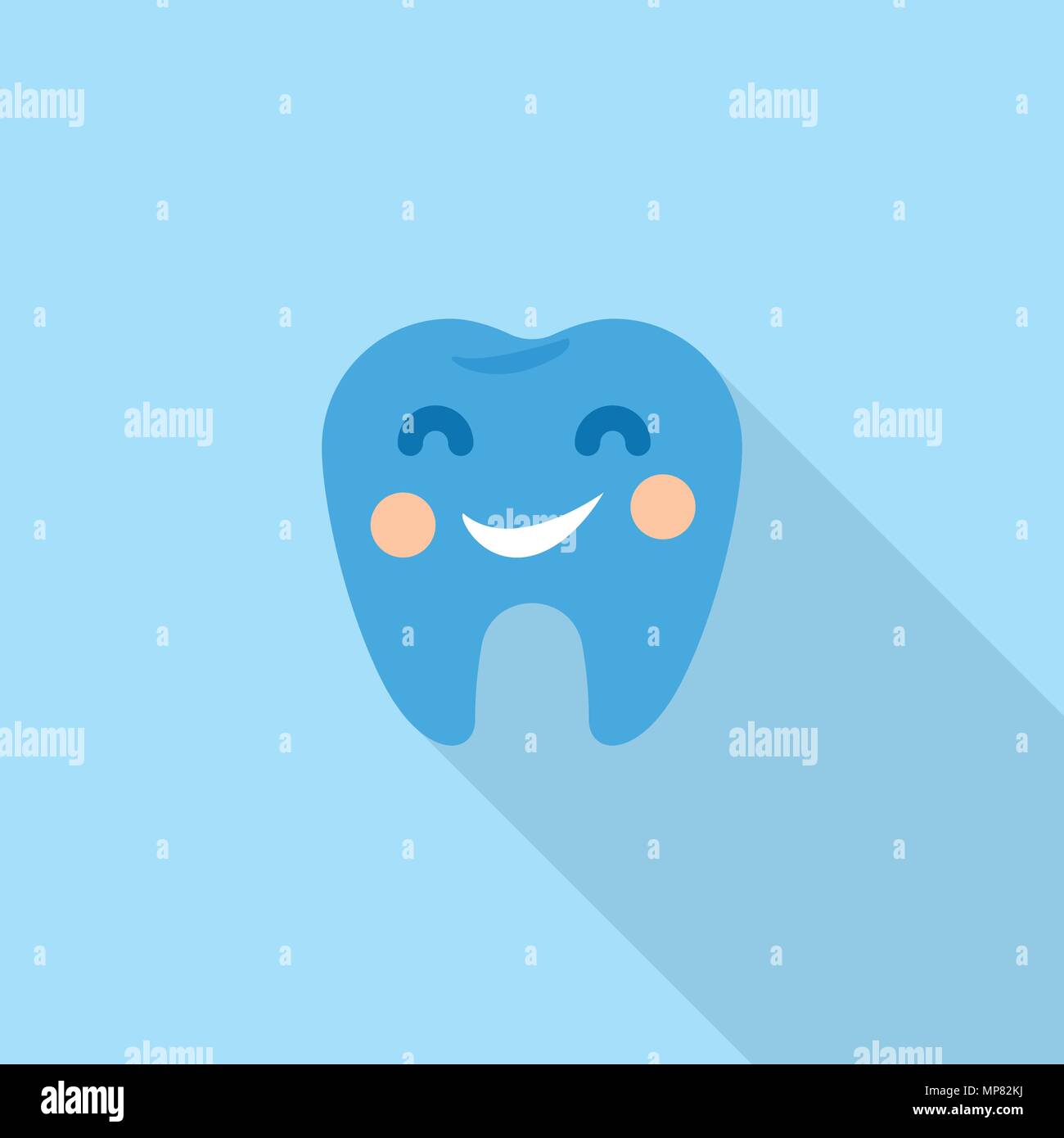 Smiley tooth logo icon, flat style Stock Vector Image & Art - Alamy