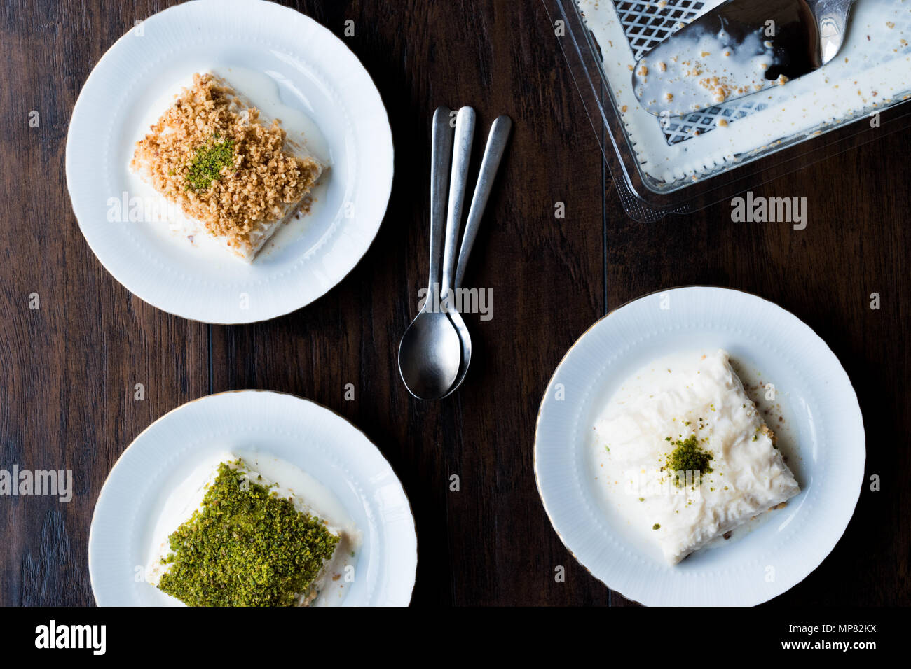 Turkish Milk Dessert Sutlava made with Gullac and Dairy Baklava Dough ...