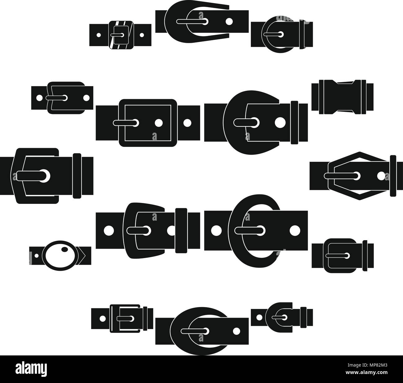 Silver buckles Stock Vector Images - Alamy