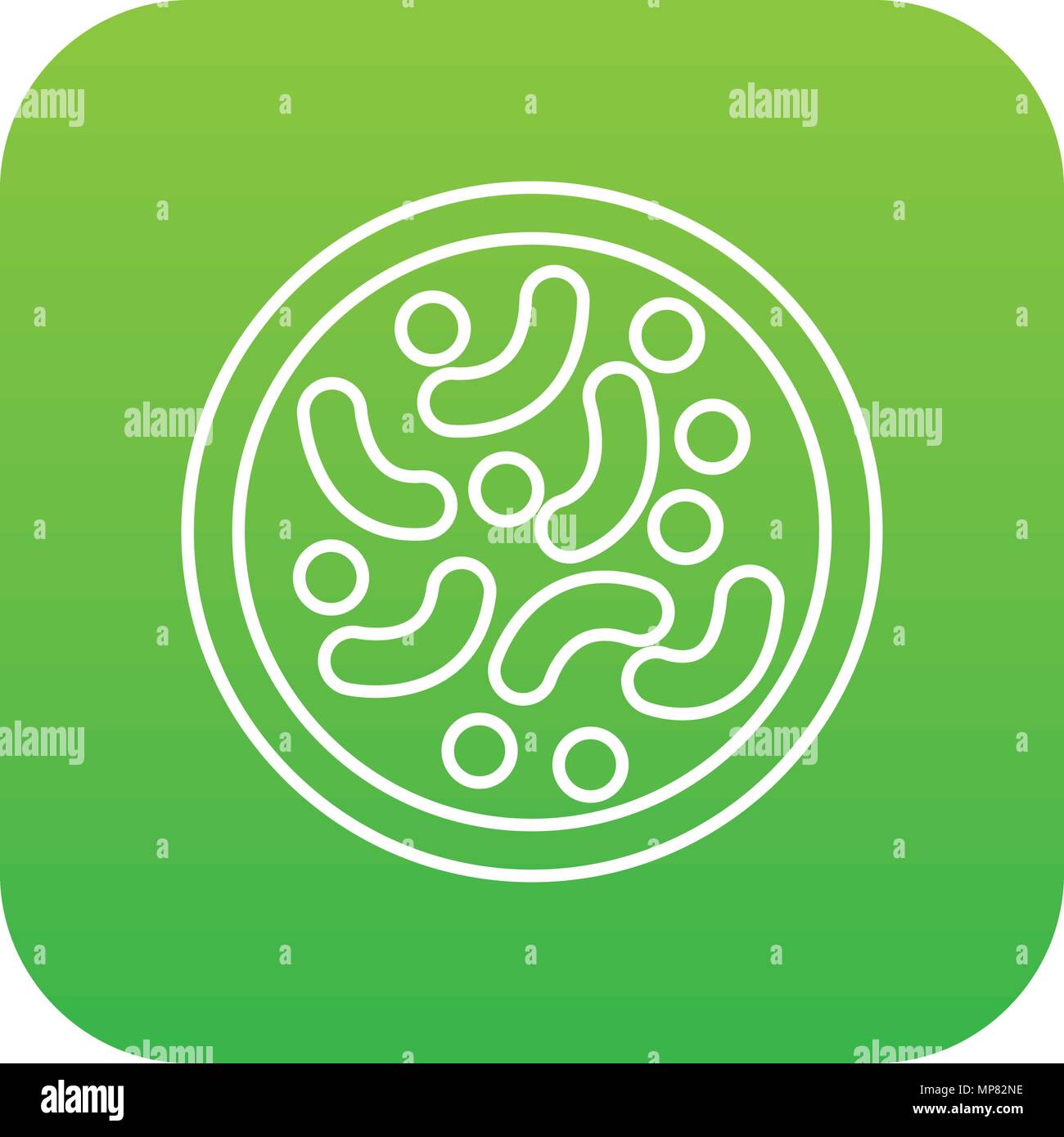 Microscopic bacteria icon green vector Stock Vector Image & Art - Alamy