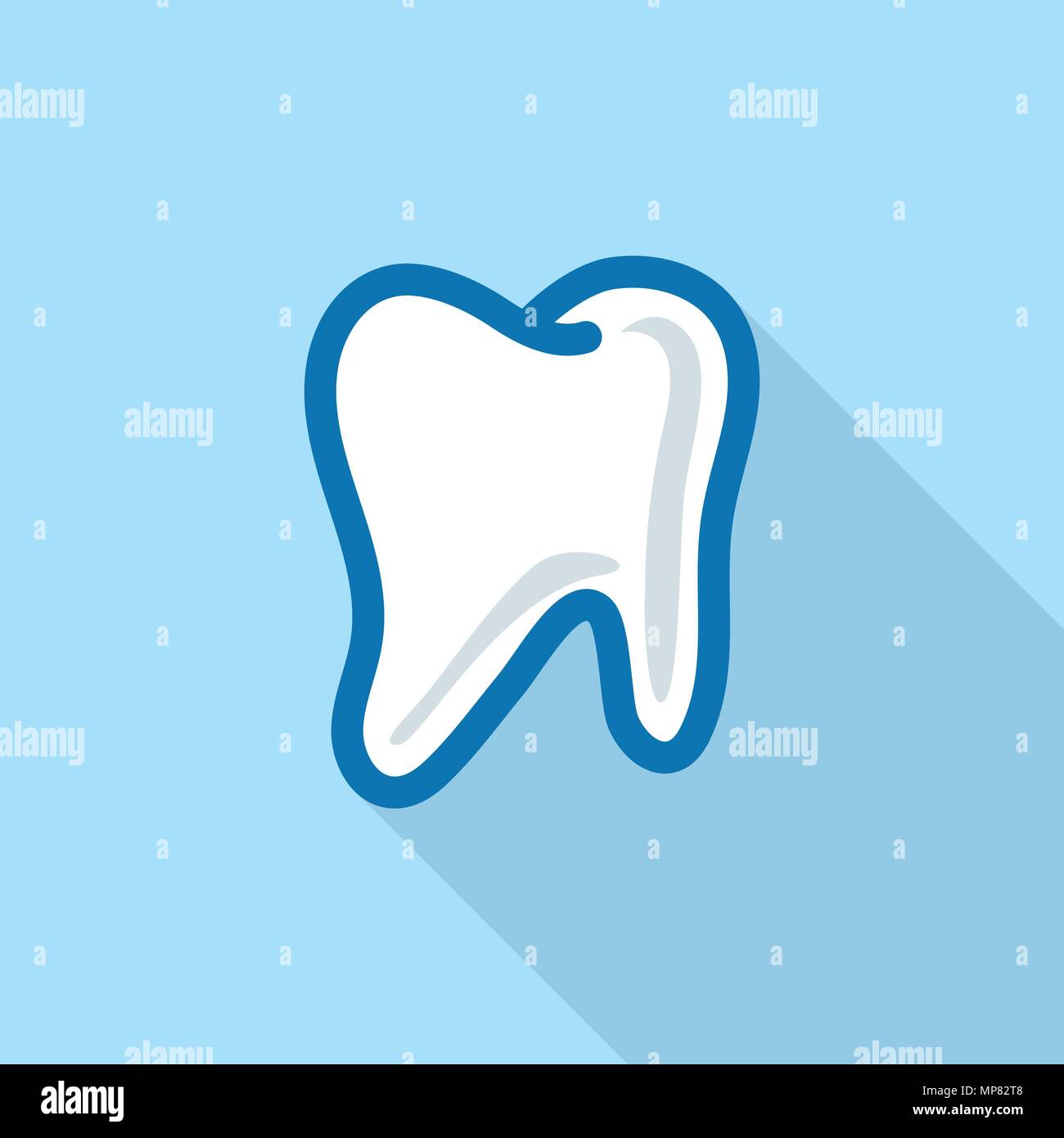 White tooth logo icon, flat style Stock Vector Image & Art - Alamy