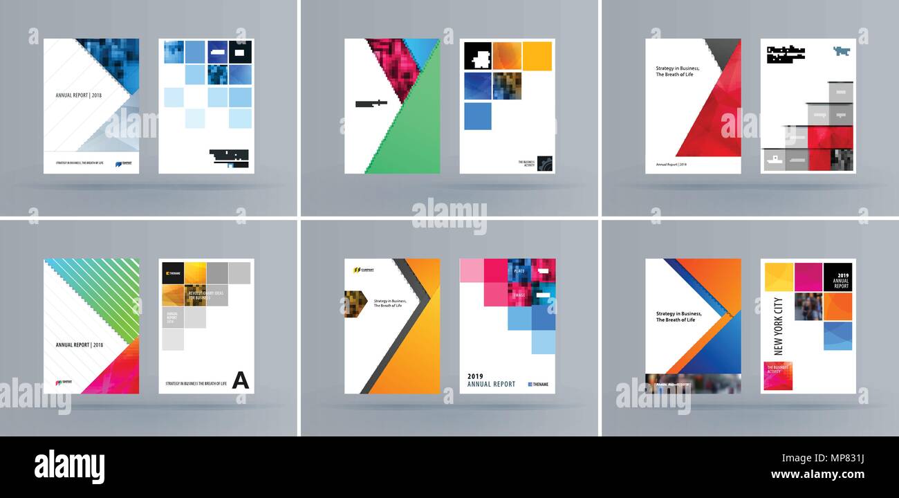 Abstract double-page brochure material design style with colourful ...
