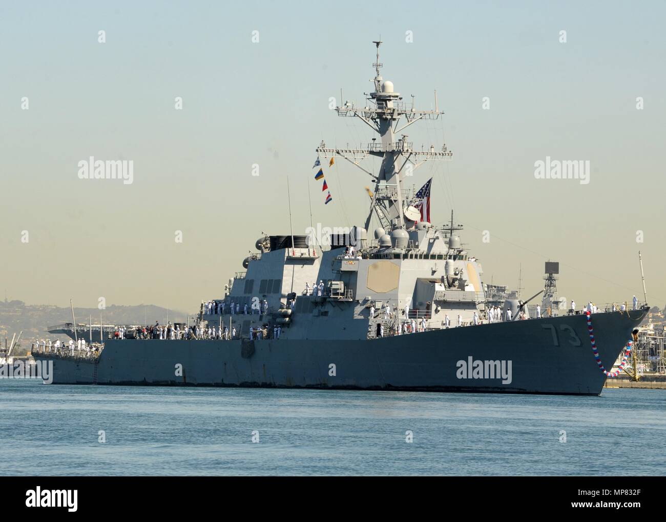 The U.S. Navy Arleigh Burke-class guided-missile destroyer USS Decatur ...