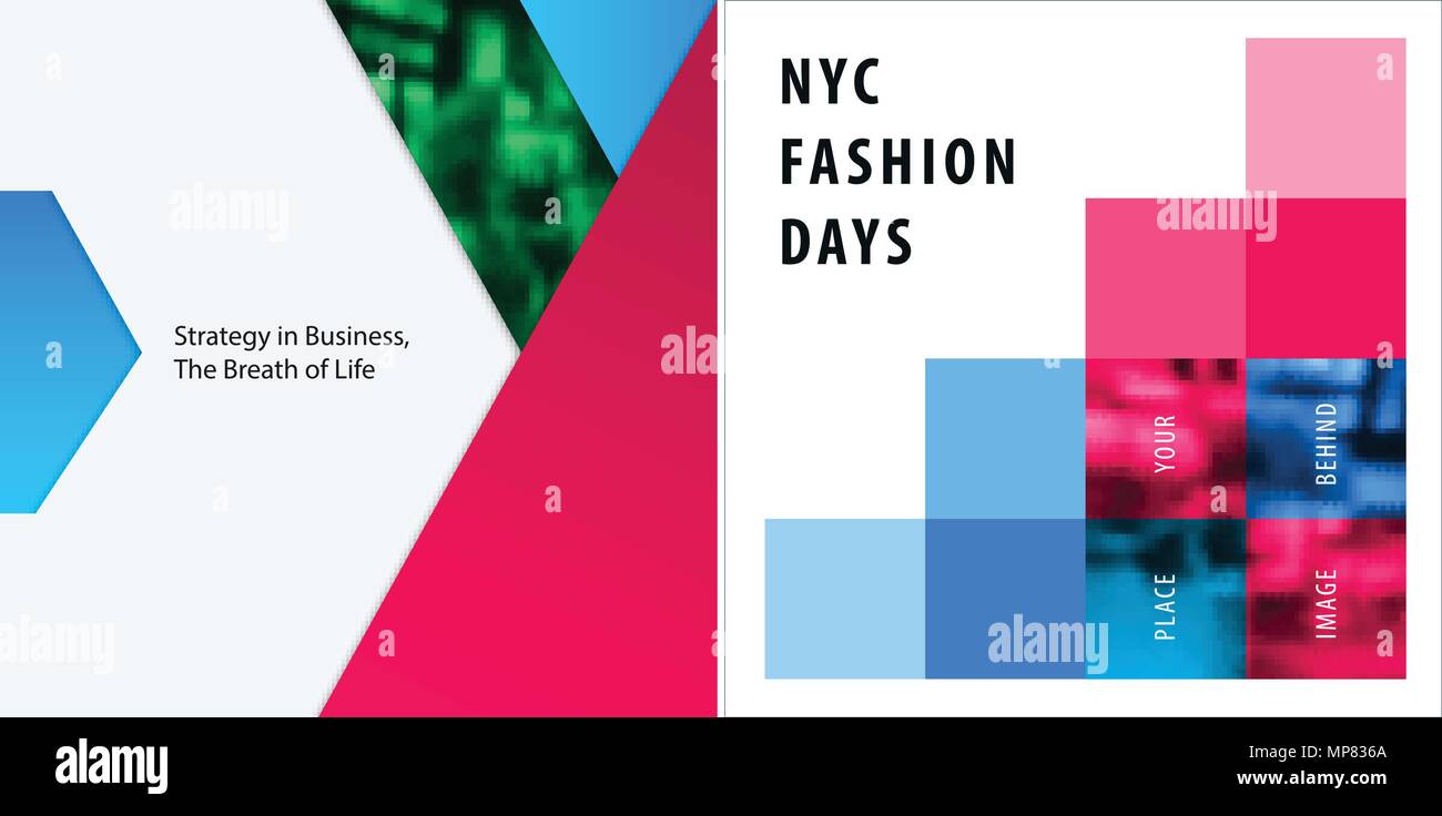 Set of abstract vector design for graphic template. Creative modern business background Stock ...