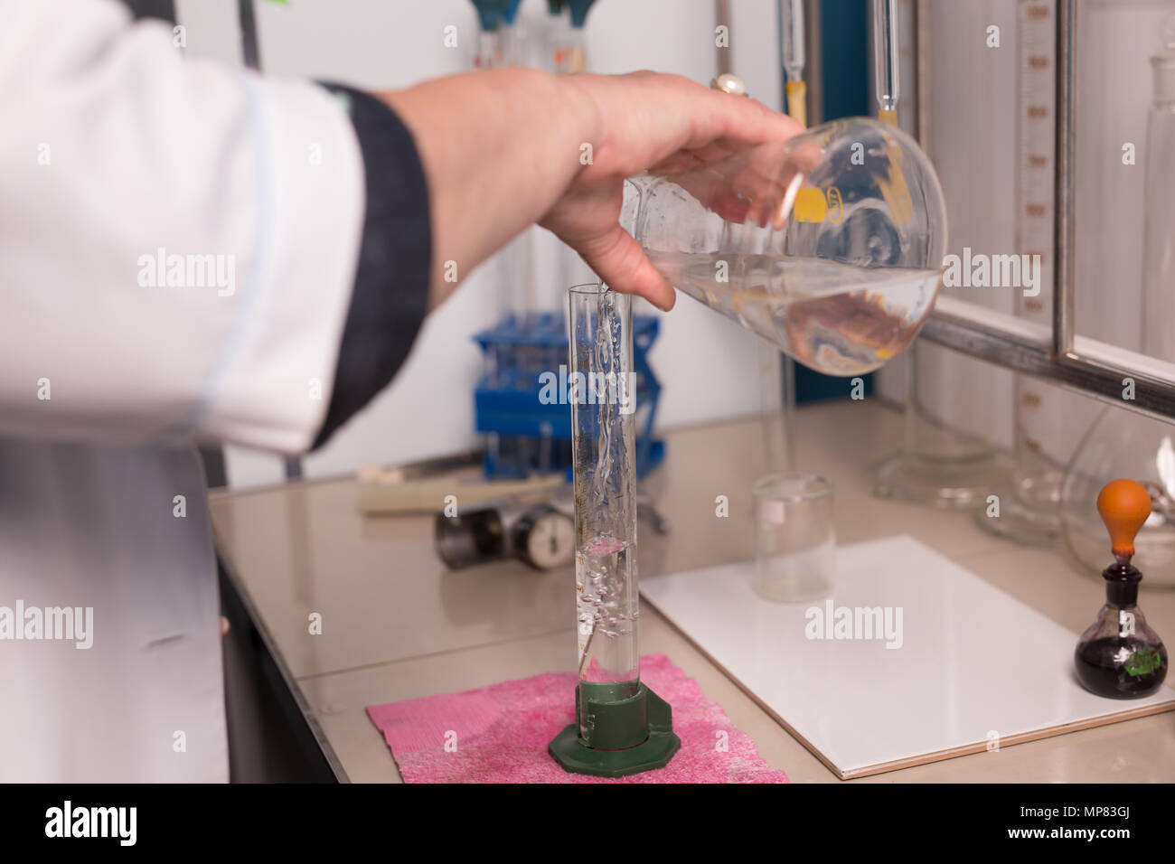 Chemical analysis of mineral water. Biological test of the water Stock ...