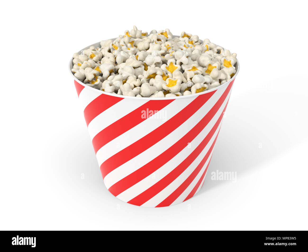 bucket of popcorn. 3d illustration Stock Photo - Alamy
