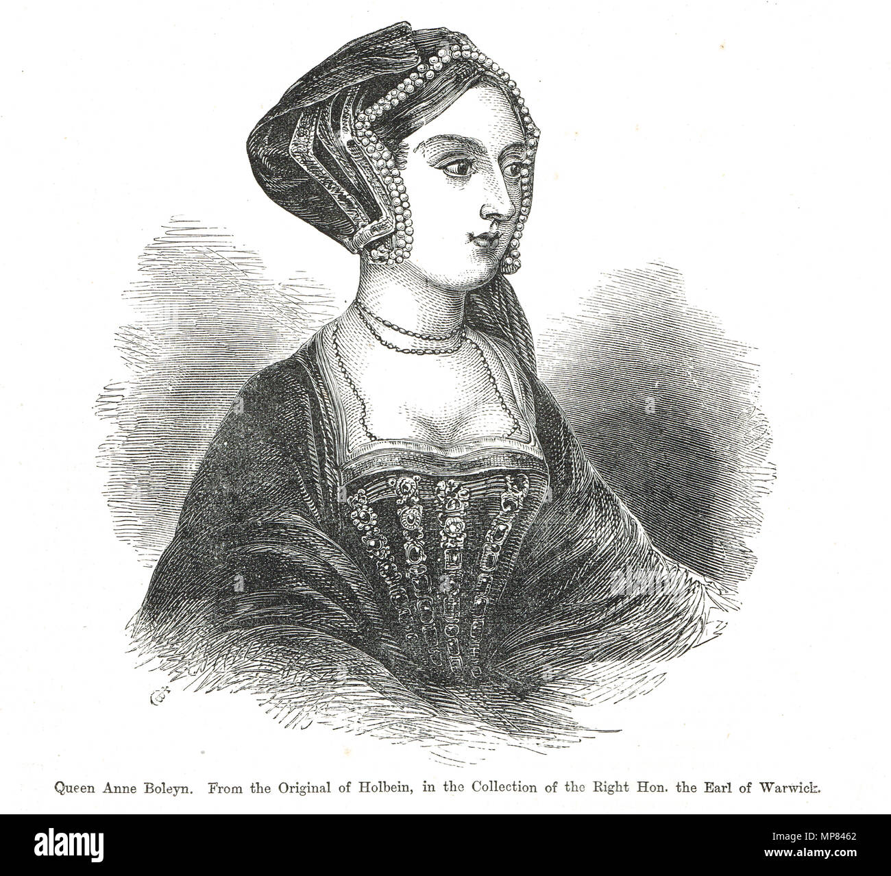 Anne Boleyn, Queen consort of England as the second wife of King Henry ...