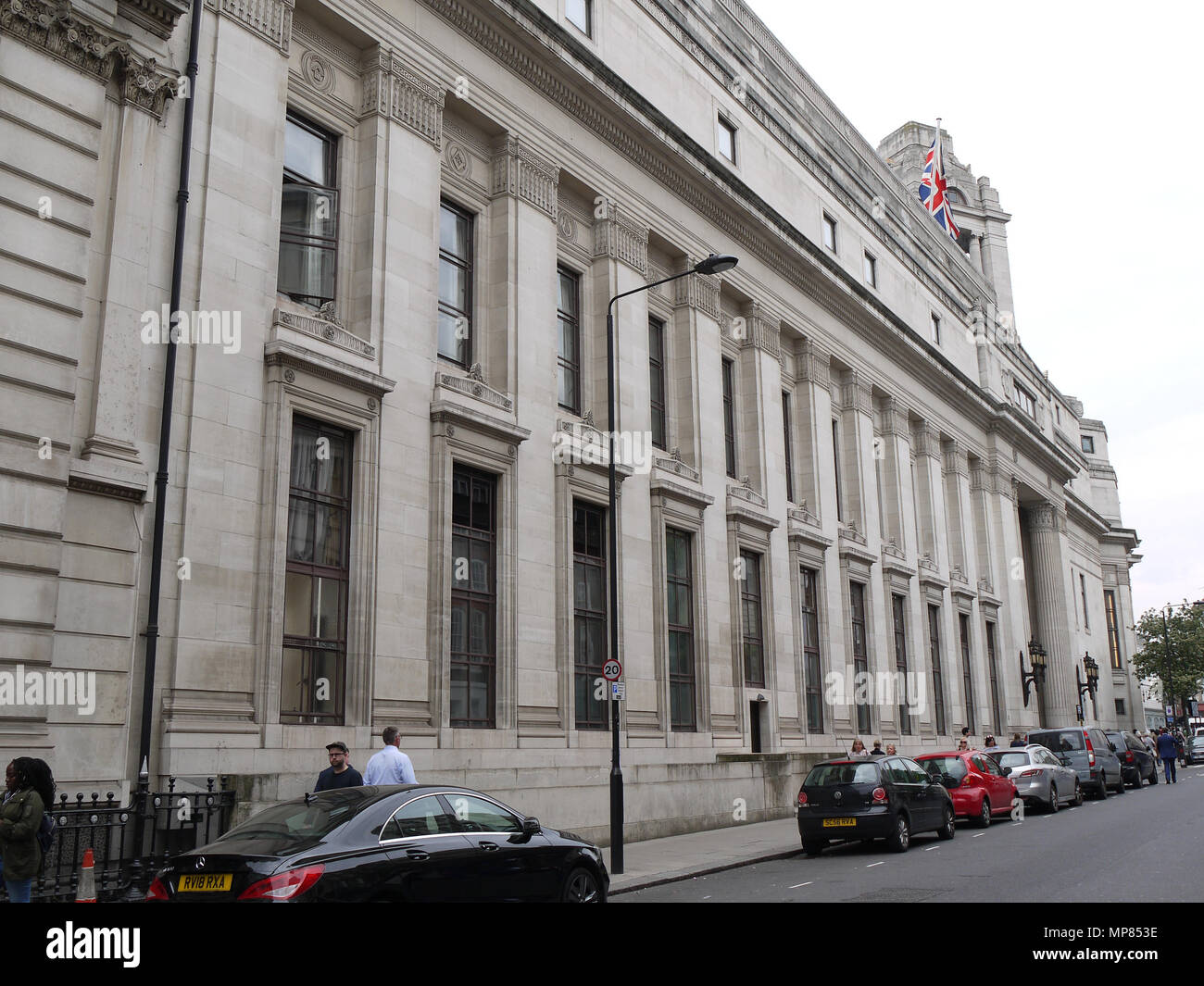 LONDON - MAY 21, 2018: General view of the iconic Freemason Hall the ...