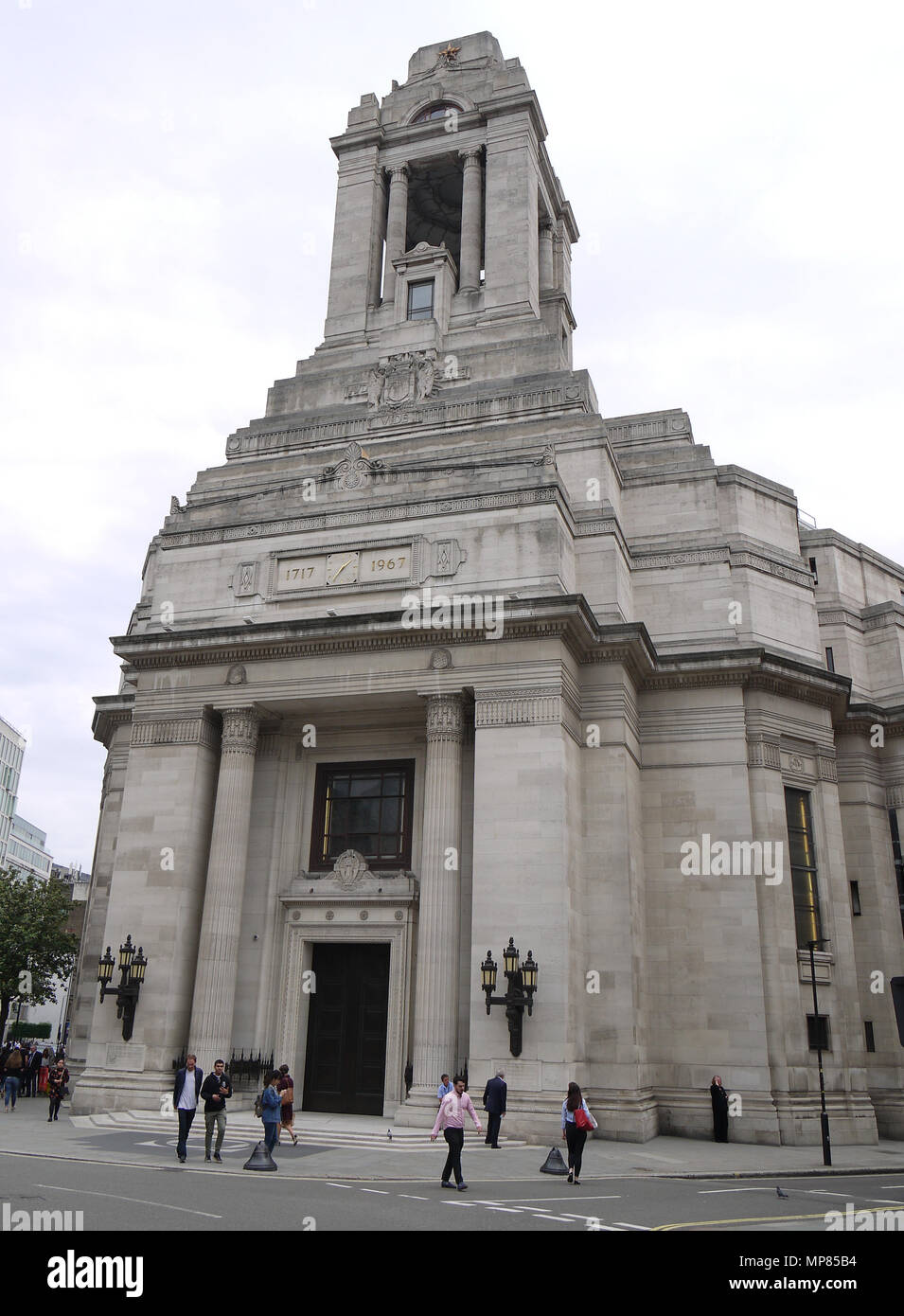 LONDON - MAY 21, 2018: General view of the iconic Freemason Hall the ...