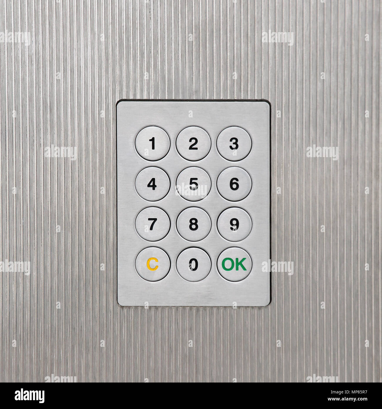 Keypad Buttons For Secure Access at Wall Stock Photo - Alamy