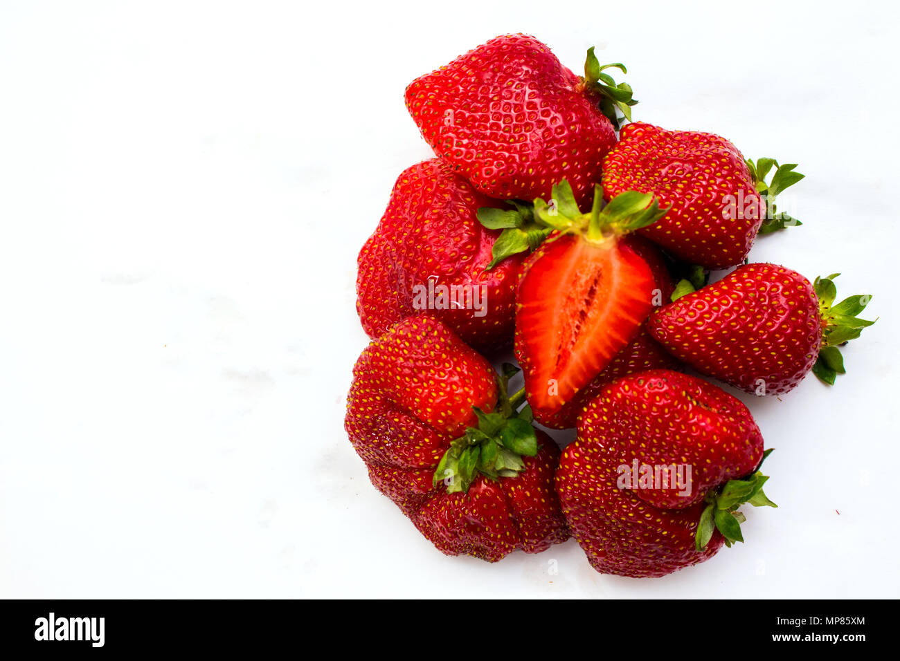 Strawberry isolated on white background. Clipping Path, object, chopped ...