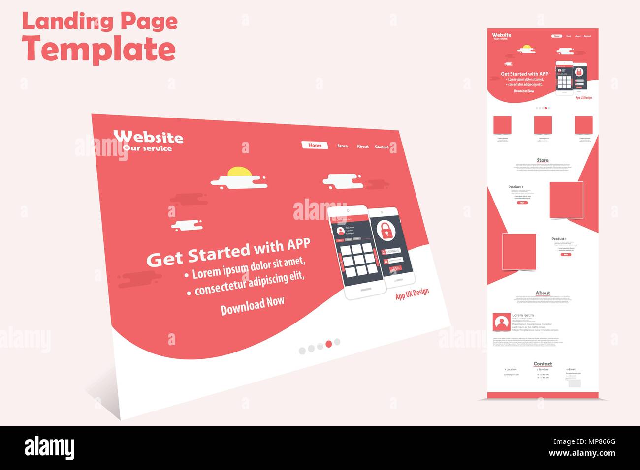 Landing webpage hi-res stock photography and images - Alamy