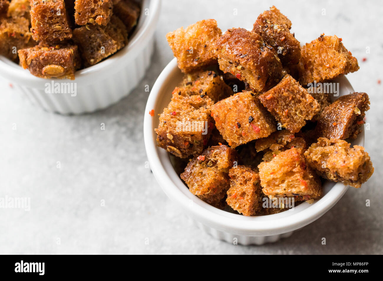 Stack of Crispy Rye Crouton Bread Biscuits. Organic Food Stock Photo ...