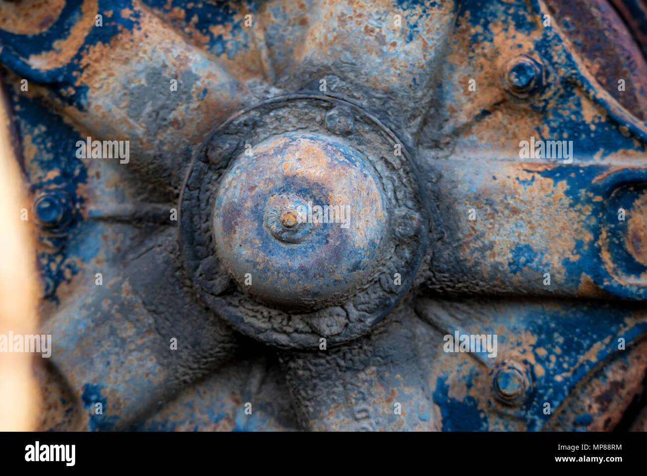 Rusty industrial valve close Stock Photo - Alamy