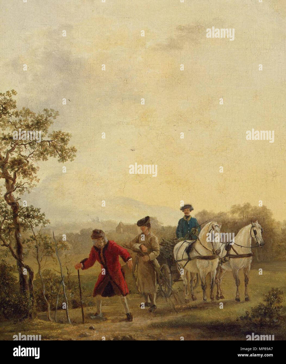 English: Voltaire Planting Trees between 1750 and 1775. 710 Jean Huber ...