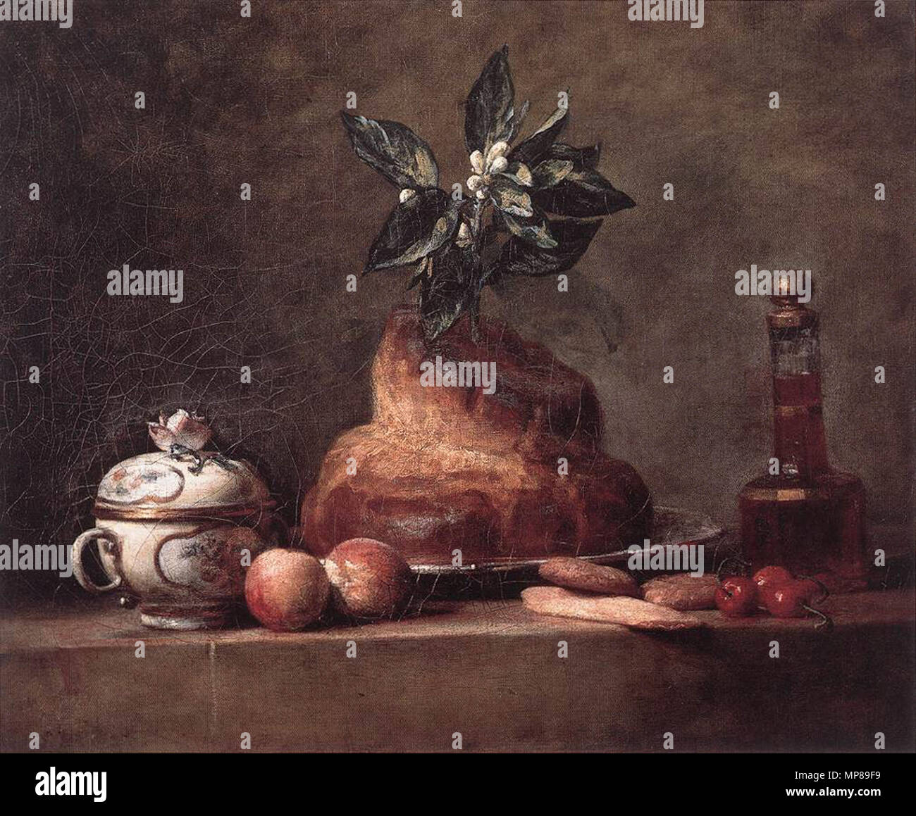711 Jean Siméon Chardin - 'La Brioche' (Cake) - WGA04779 Stock Photo ...