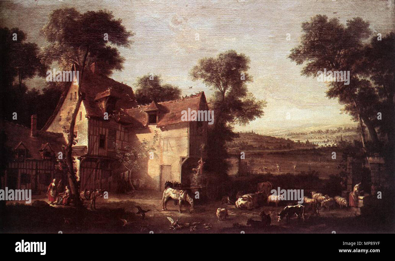 Farmhouse 1750. 713 Jean-Baptiste Oudry - Farmhouse - WGA16779 Stock ...